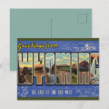 Vintage Big Letter Wyoming Postcard | Zazzle