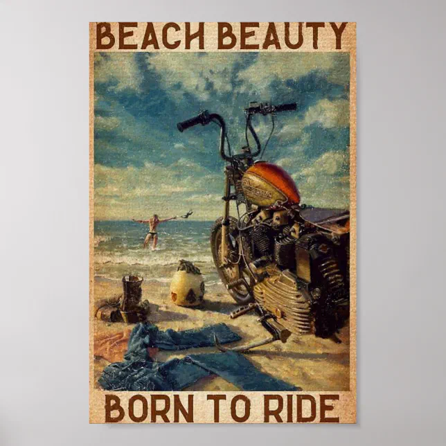Vintage biker poster | Zazzle