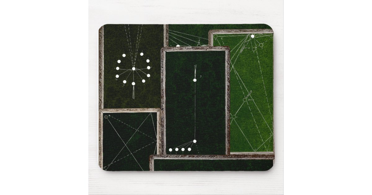 Vintage Billiards Table Pool Table Art Pool Sharks Mouse Pad | Zazzle