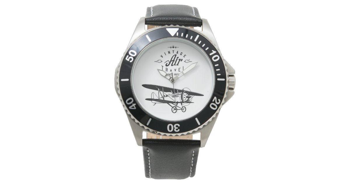 vintage biplane watch | Zazzle