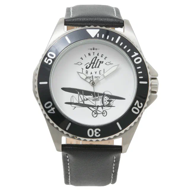 vintage biplane watch | Zazzle