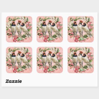 Vintage Bird Barn Swallow Stickers | Zazzle