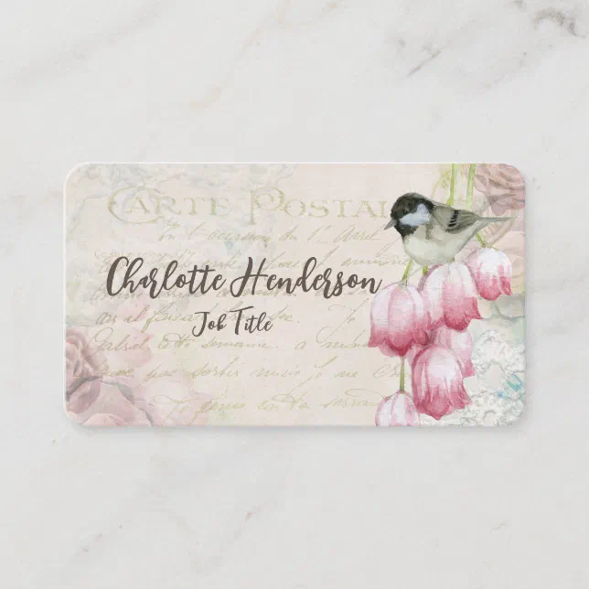 Vintage Bird Business Card | Zazzle