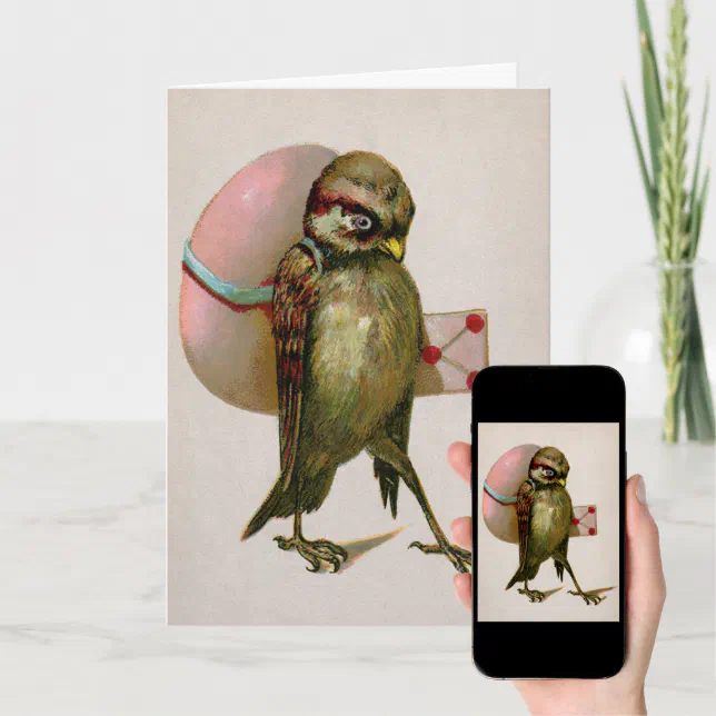Vintage Bird Easter Card | Zazzle