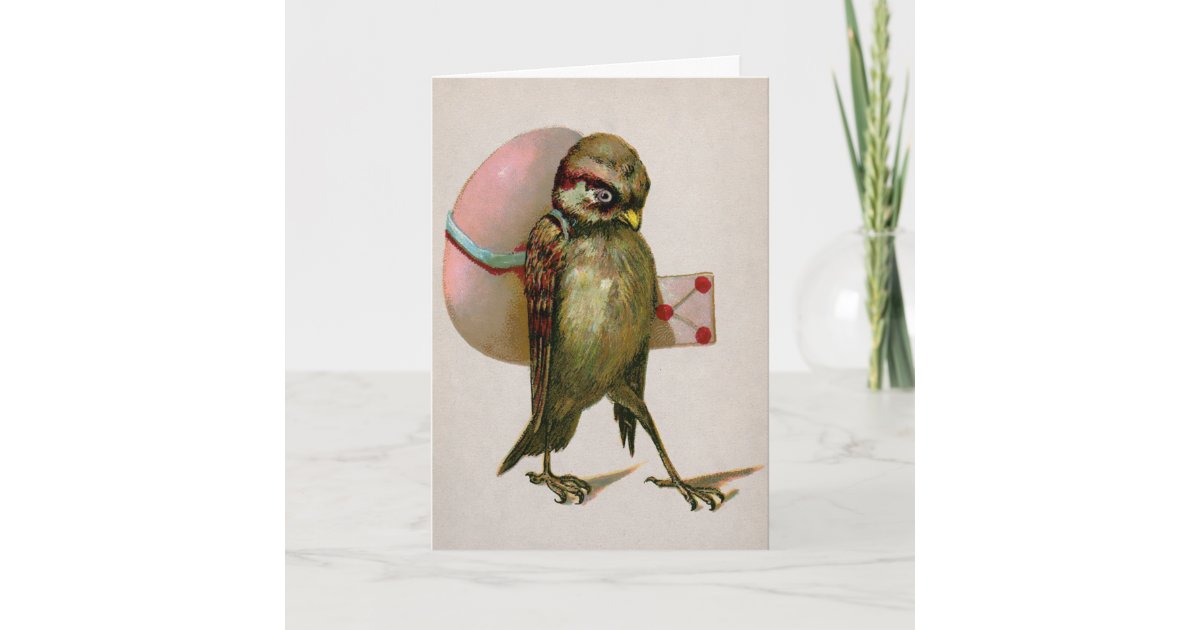 Vintage Bird Easter Card | Zazzle