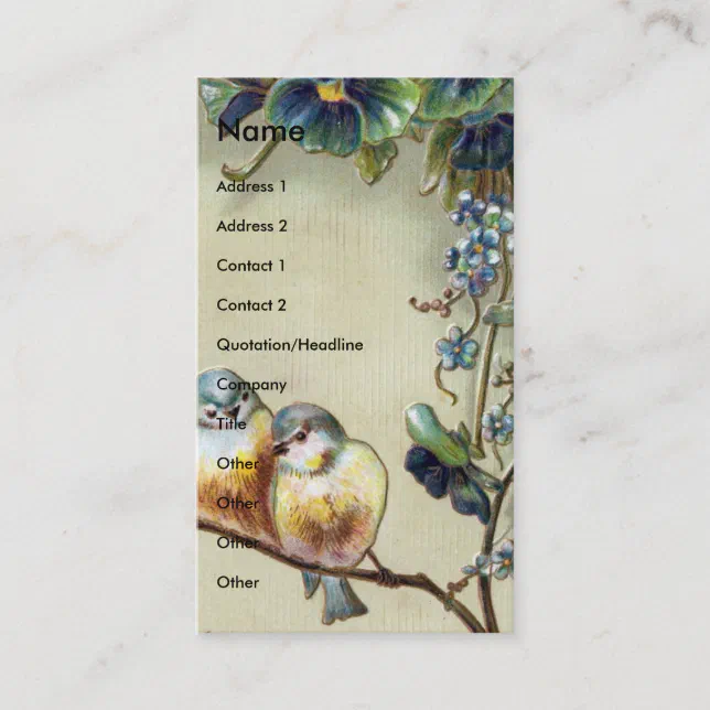 Vintage Birds Business Card | Zazzle