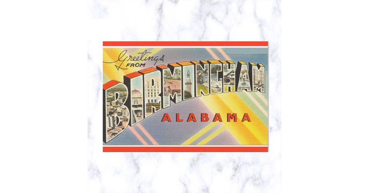 Vintage Birmingham Alabama Postcard | Zazzle