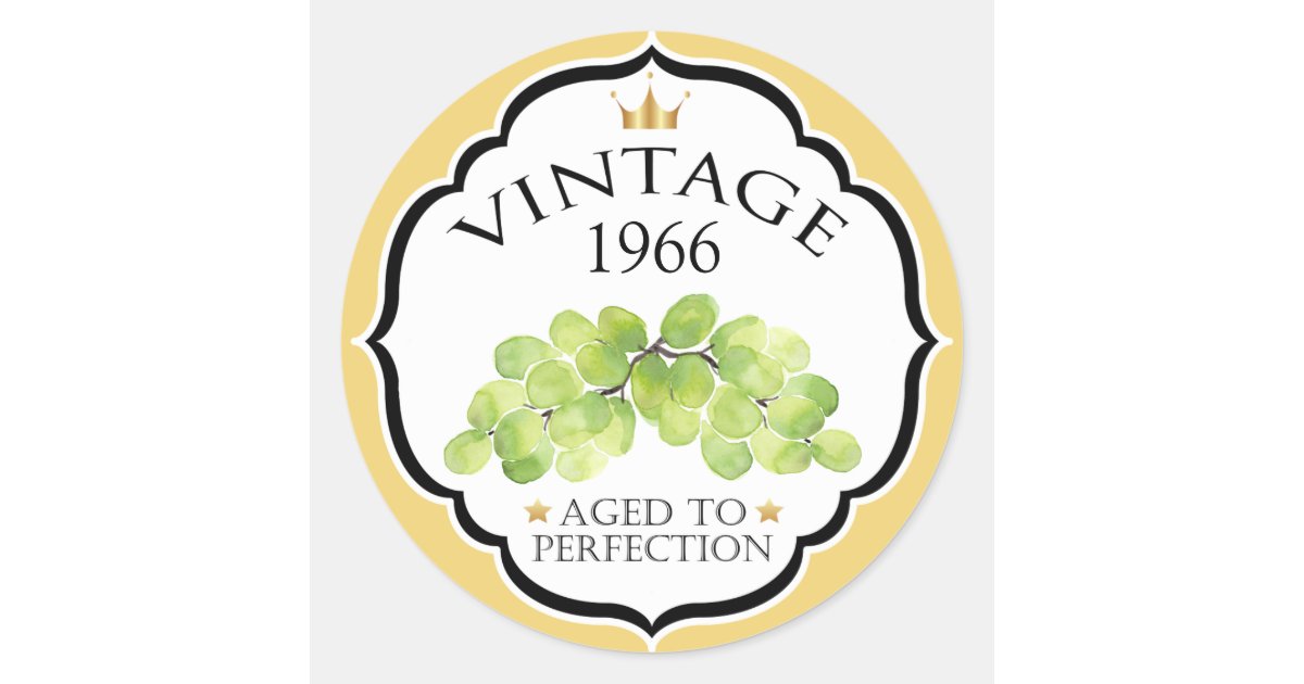 Vintage Birth Year Birthday Wine Label | Zazzle