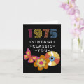 Vintage Birthday 1975 Retro Design for Friend Card | Zazzle