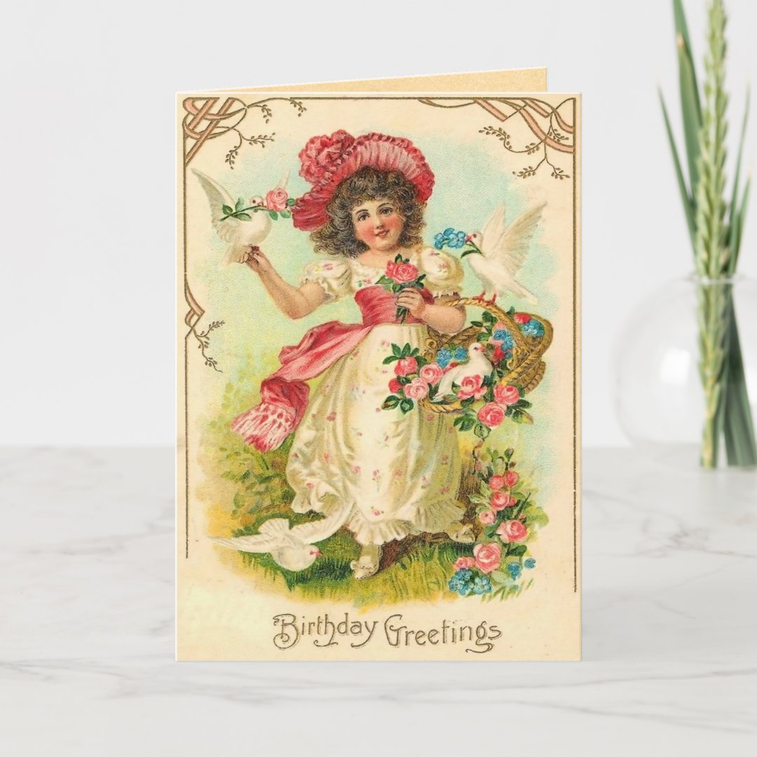 Vintage Birthday Card | Zazzle
