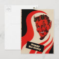 Vintage Birthday Devil Postcard | Zazzle