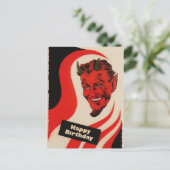 Vintage Birthday Devil Postcard | Zazzle