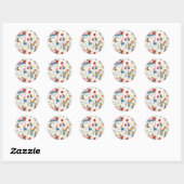 Vintage Birthday Party Classic Round Sticker | Zazzle