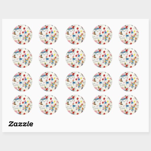 Vintage Birthday Party Classic Round Sticker | Zazzle