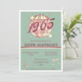 Vintage birthday party Invitation born in 1965 | Zazzle