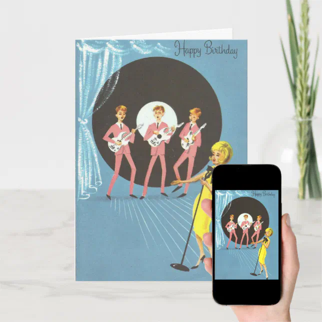 Vintage Birthday - Singing Birthday Wishes, Card | Zazzle