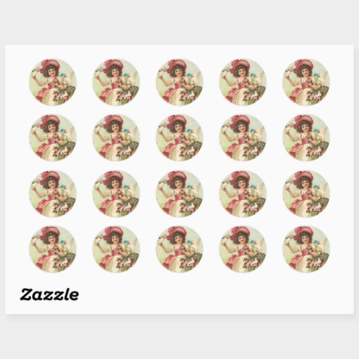 Vintage Birthday Sticker | Zazzle