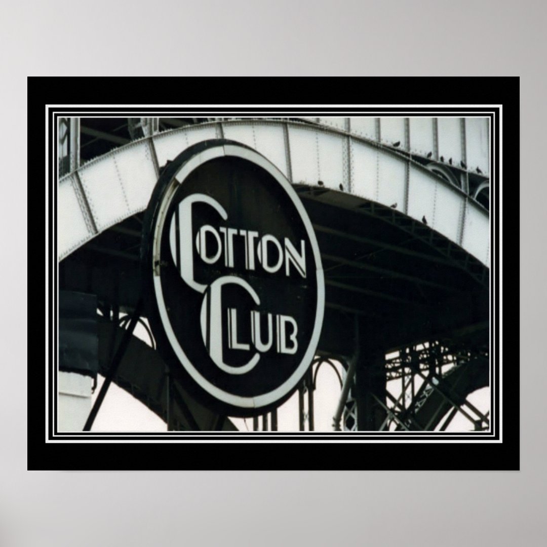 Vintage Black and White Cotton Club Print 16 x 20 | Zazzle