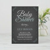 Vintage Black Baby Shower Invitation | Zazzle