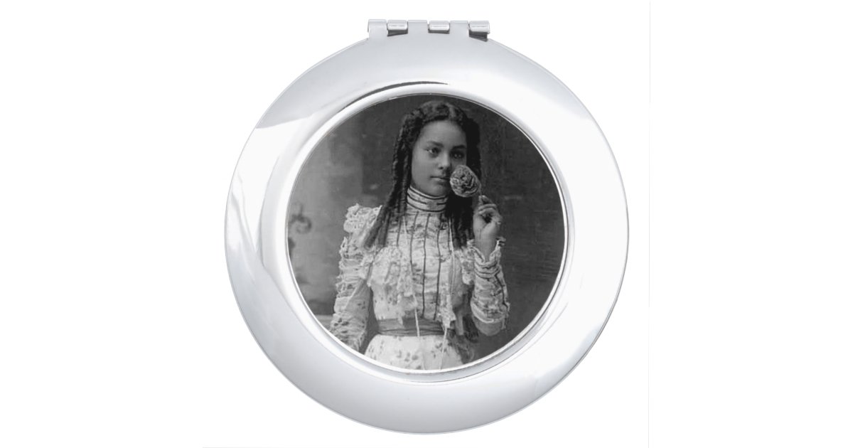Vintage Black Beauty Compact Mirror Case, No. 2. | Zazzle