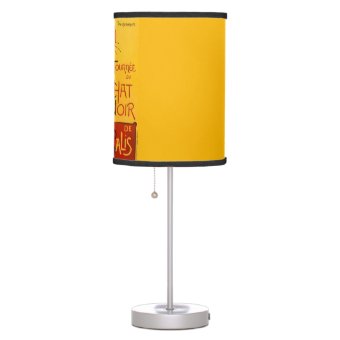 Vintage Black Cat Art Nouveau Paris Cute Chat Noir Table Lamp | Zazzle