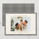 Vintage Black Gingham Plaid Custom Photo Christmas Holiday Card | Zazzle