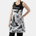 Vintage Black White Halloween Witch Apron | Zazzle