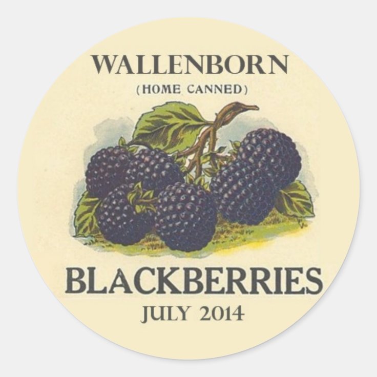 Vintage Blackberry Jam Label | Zazzle