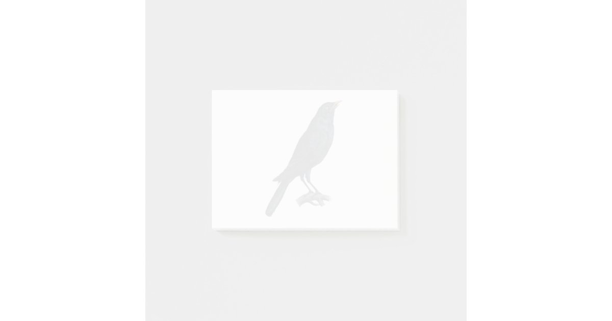 Vintage Blackbird Crow Illustration Post-it Notes | Zazzle
