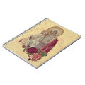 Vintage Blessed Virgin Mary Baby Jesus Floral Note Notebook | Zazzle