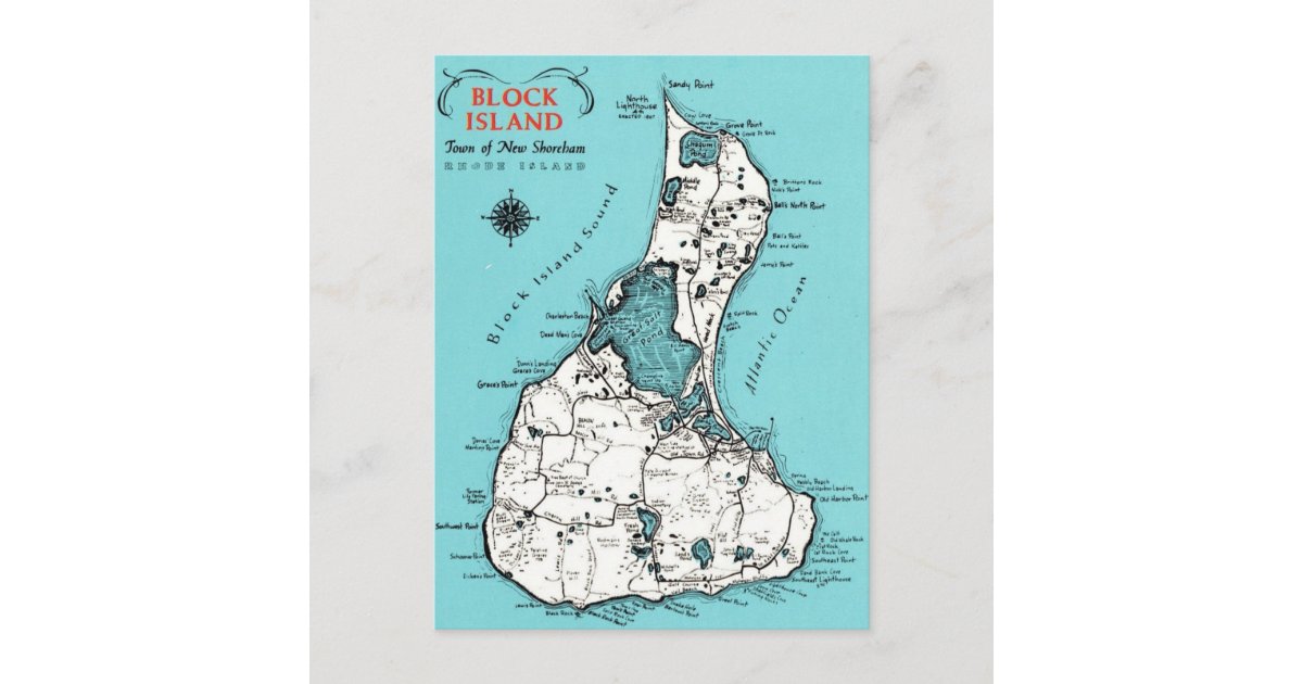 Vintage Block Island Postcard | Zazzle