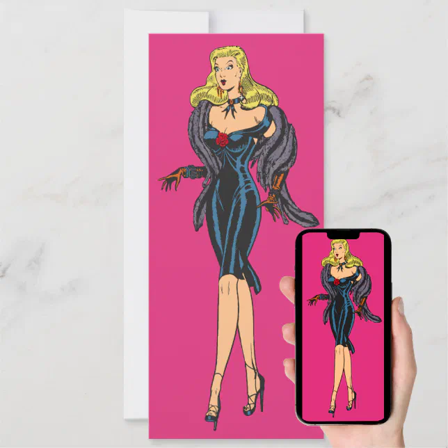 Vintage Blond Retro Glamor Girl Bachelorette Party Invitation Zazzle