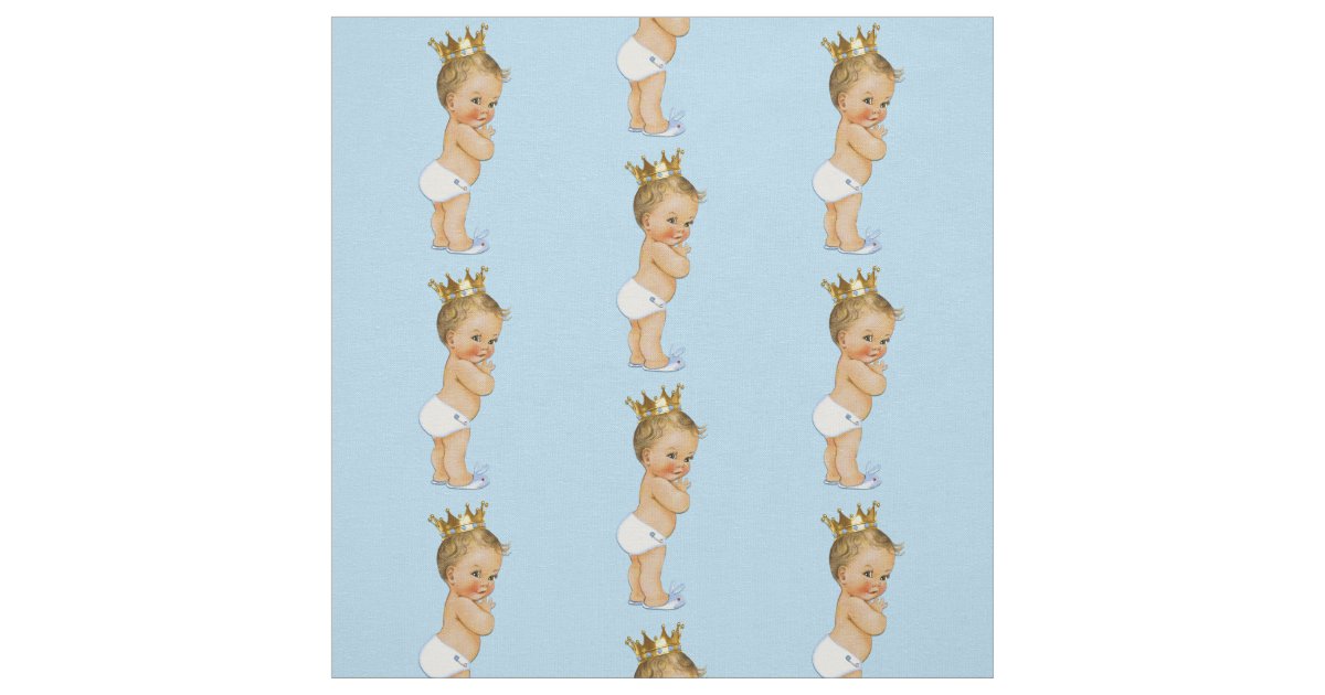 Vintage Blonde Little Prince Fabric | Zazzle