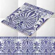 Vintage Blue And White Greek Frieze Pattern Ceramic Tile | Zazzle