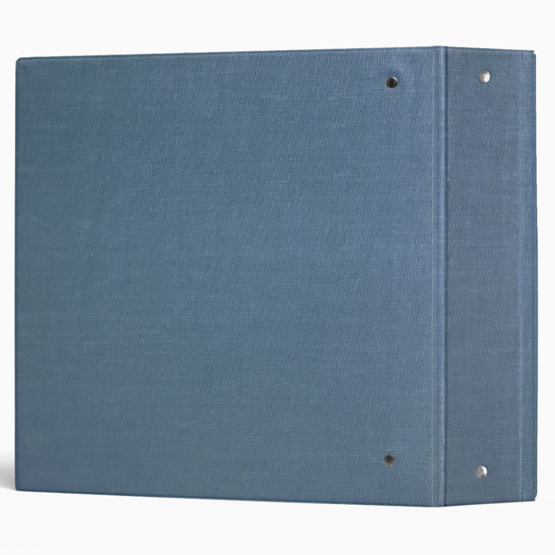 Vintage Blue Canvas Linen Denim Rock Metal 70s 80s 3 Ring Binder | Zazzle