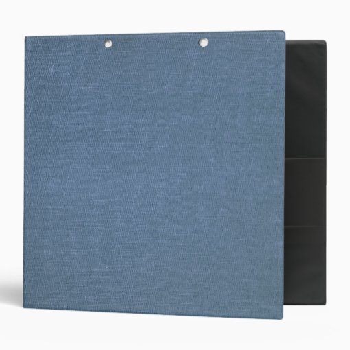 Vintage Blue Canvas Linen Denim Rock Metal 70s 80s 3 Ring Binder | Zazzle