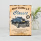 Vintage Blue Car Classic Birthday Invitation | Zazzle
