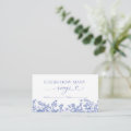 Vintage Blue Floral Guess How Many Rings Game Card | Zazzle