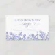Vintage Blue Floral Guess How Many Rings Game Card | Zazzle