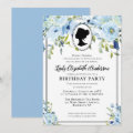 Vintage Blue Florals Regency Society Birthday Invitation | Zazzle