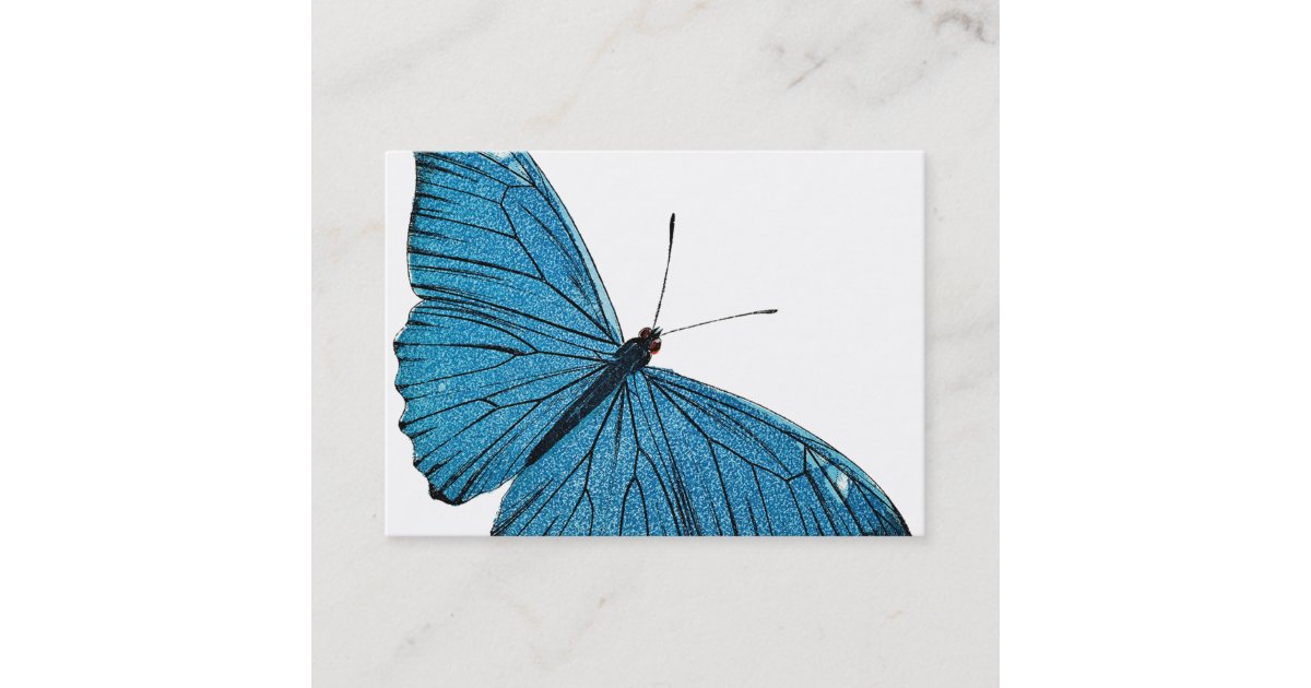 Vintage Blue Morpho Butterfly Customized Template Business Card | Zazzle