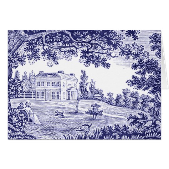 Vintage Blue Toile French Countryside | Zazzle.com