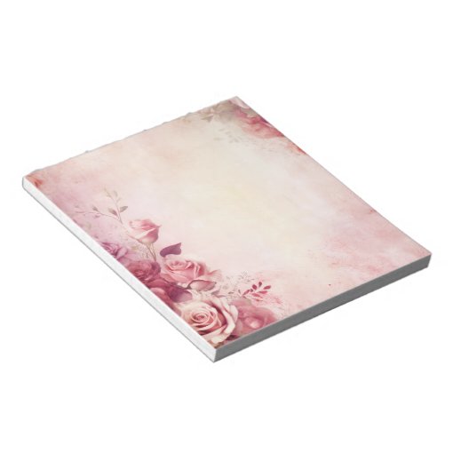 Vintage Blush Pink Roses Notepad | Zazzle