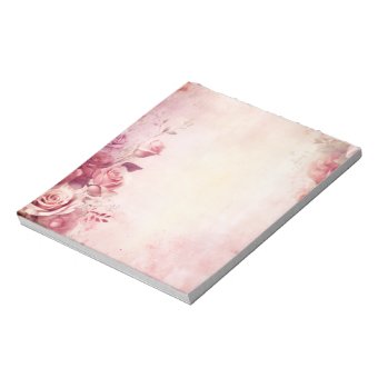 Vintage Blush Pink Roses Notepad | Zazzle