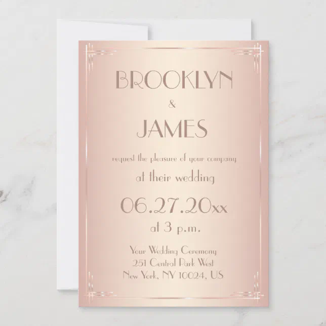 Vintage Blush Wedding Invitations | Zazzle
