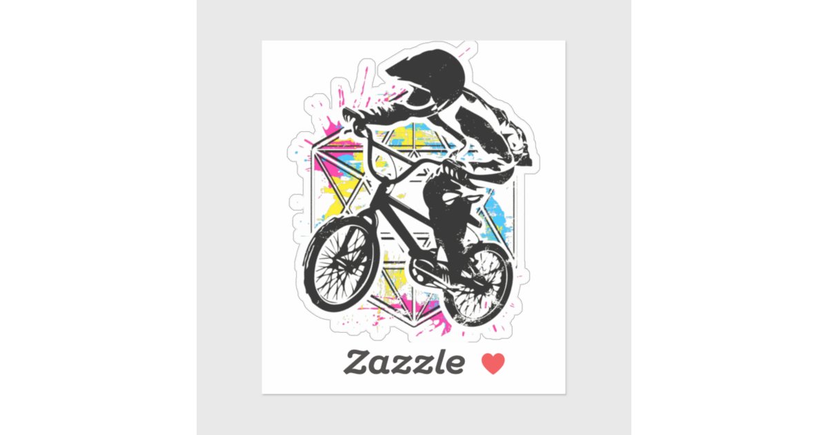 Vintage Bmx Bike - Bmx Racing - Bmx Sticker | Zazzle