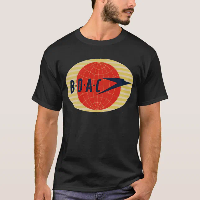 Vintage BOAC Airline Logo T-Shirt | Zazzle