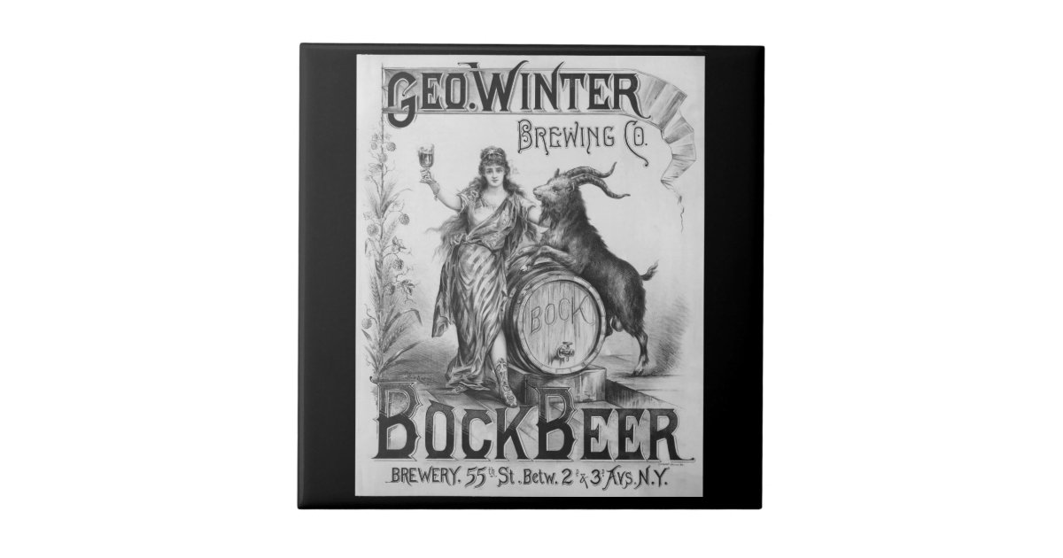 Vintage Bock Beer Tile | Zazzle