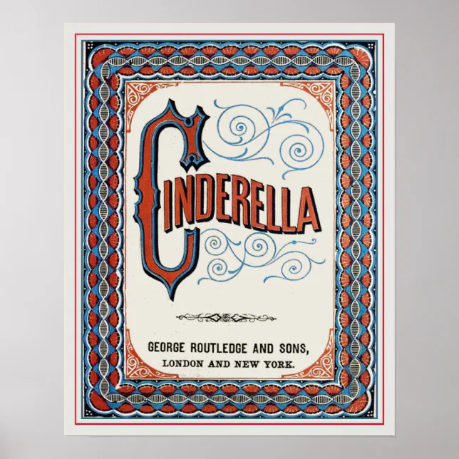 Vintage Book Cover Cinderella Poster | Zazzle