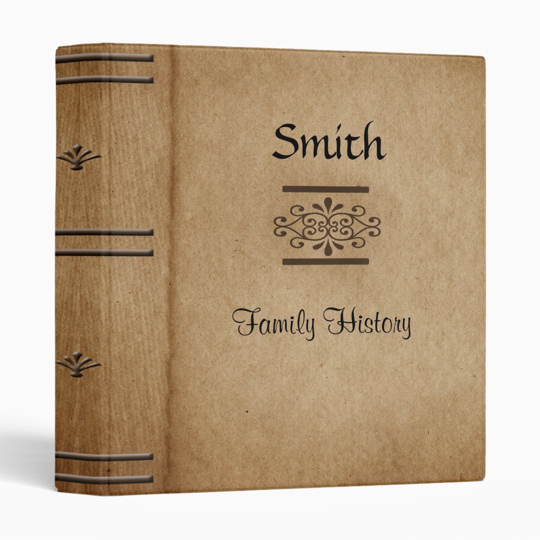 Vintage Book Cover Family History Binder | Zazzle